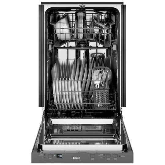 Haier QDT125SSLSS 18″ Built-In Dishwasher | Quiet 47 dB Stainless ...