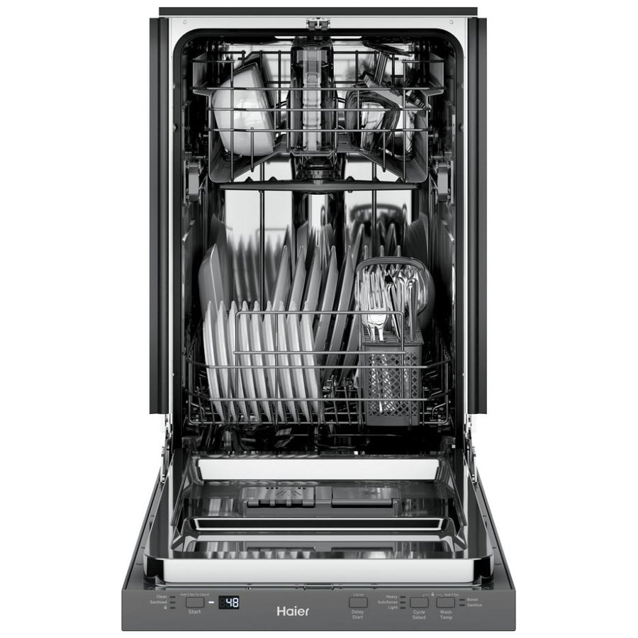 Haier QDT125SSLSS 18″ Built-In Dishwasher | Quiet 47 dB Stainless ...